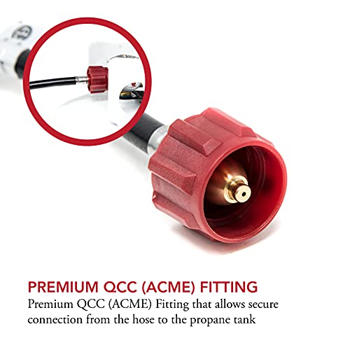 GasOne 50140-05 5 ft Tank Adapter 1lb to 20lb, Propane Hose fit for Weber/Coleman/Blackstone Grill, Buddy Heater, Smoker, Camping Stove
