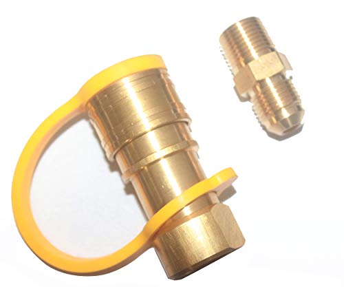 12 Feet 3/8 ID Natural Propane/Natural Gas Hose with 3/8" Female by 1/2" Male, Quick Disconnect Kit for Grill, Griddle, Fire Pit,Generator, Heater and More NG/Propane Appliance