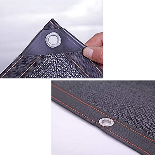 ALBN-Shading net Patio Sunscreen Breathable Anti-UV Tear Resistance Polyethylene, 20 Sizes (Color : Black, Size : 7x8m)