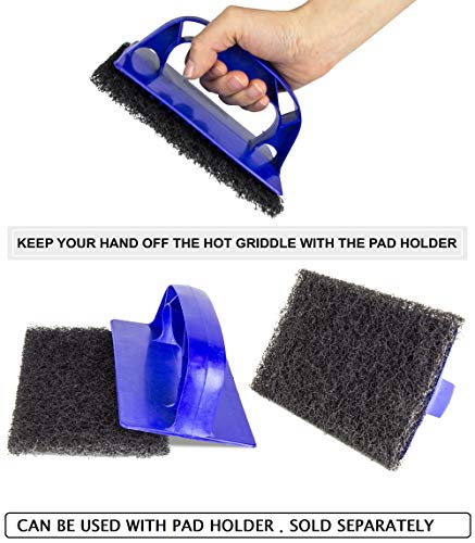 FMP Brands [60 Pack] Griddle Cleaning Pads - Grill Degreaser Scrubber, Metal Scouring Cleaner Pads, Heavy Duty Stainless Steel Scraper for Outdoor, Commercial Use, Restaurant and Home Kitchen
