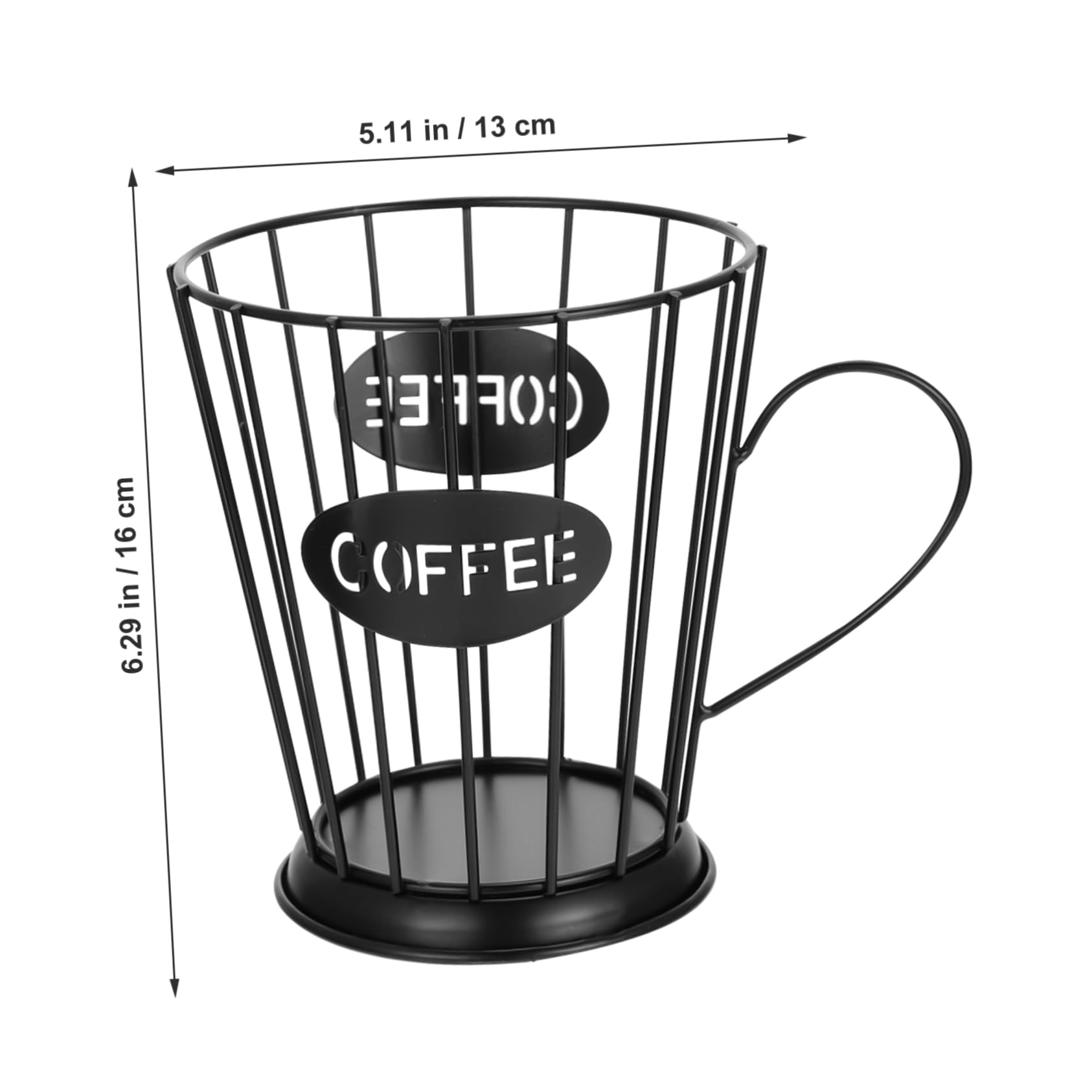 SHOWERORO Storage Basket Fruit Serving Basket Capsule Holder Coffee Station Organizer Coffee Storage Cup Metal Wire Cup Coffee Holder Basket Metal Wire Mug Counter Wire Basket Iron Office