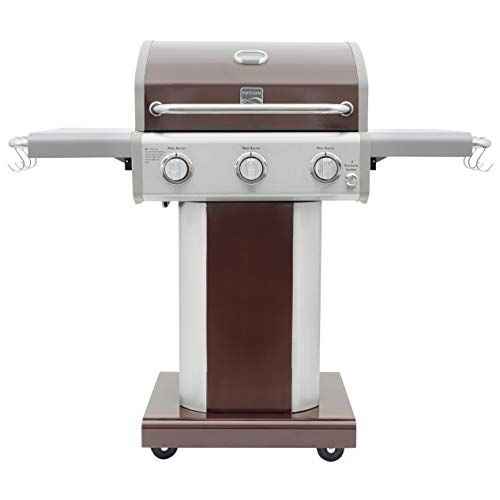 Kenmore PG-4030400LD-MOCHA-AM 3 Burner Outdoor Patio Gas BBQ Propane Grill, Mocha