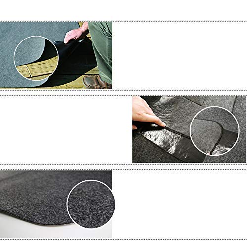 Fasmov 36 x 48 inches Under The Grill Protective Deck and Patio Mat, Under Grill Floor Mats to Protect Deck, BBQ Mat for Under BBQ, Absorbent Oil Pad Protector for Deck & Patio