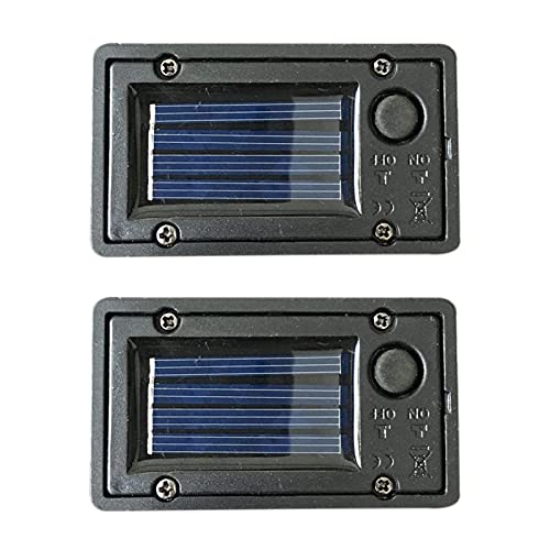 LKEREJOL 2 Pack Solar Lantern Top Replacement LED Solar Light Replacement Parts Solar Lantern Top Battery Box for Outdoor Hanging Lanterns DIY Table Light Patio Decor