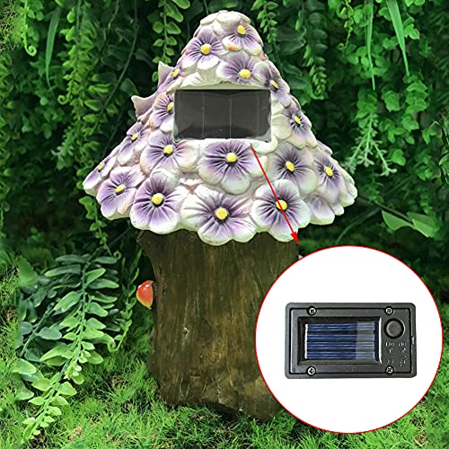 LKEREJOL 2 Pack Solar Lantern Top Replacement LED Solar Light Replacement Parts Solar Lantern Top Battery Box for Outdoor Hanging Lanterns DIY Table Light Patio Decor