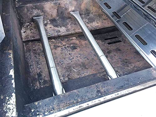 Htanch SN2341(4-Pack) SA0361 (4-Pack) 17 5/16" Heat Plate and Burner Replacement for Charmglow 720-0234,Nexgrill 720-0033, 720-0234, 720-0289 and Others Gas Grill Models