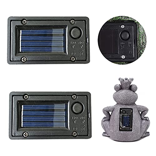 LKEREJOL 2 Pack Solar Lantern Top Replacement LED Solar Light Replacement Parts Solar Lantern Top Battery Box for Outdoor Hanging Lanterns DIY Table Light Patio Decor
