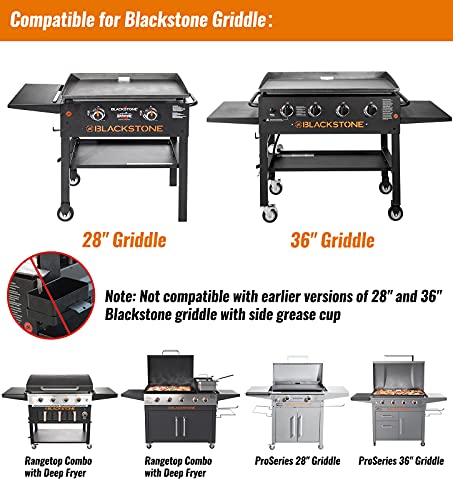 NUPICK 60 Pack Grease Cup Liners for Blackstone 17"/28"/36" Griddle, Drip Pan Liners for Blackstone 5017, Disposable Aluminum Foil Drip Pan Liner