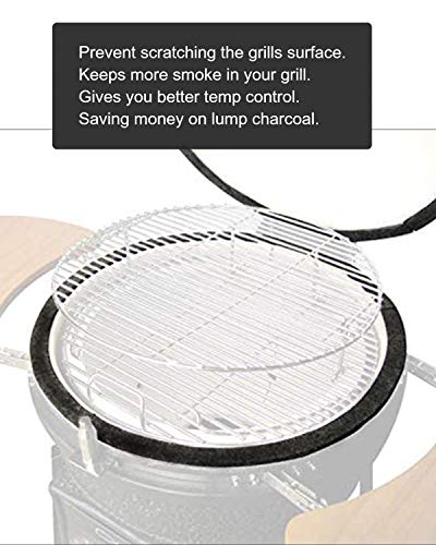 High Temp Grill Gasket Big Green Egg Accessories Replacement Heat Felt BBQ Smoker Black Gasket Adhesive Pre-Shrunk Self Stick Felt 14ft L/XLarge Big Green Egg