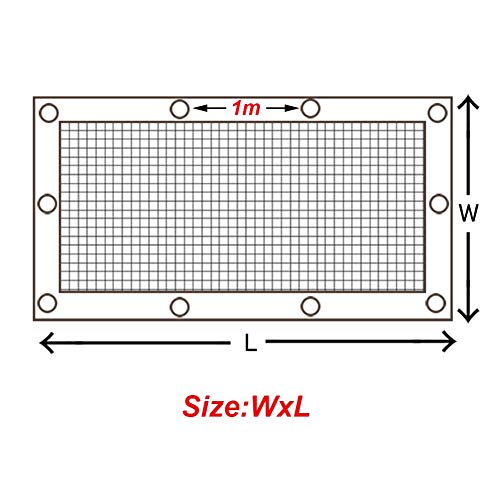 WUZMING Balcony Privacy Screen, Outdoor Fence Isolation Net, 100% HDPE Shade Cloth with, with Rope and Cable Ties, 51 Sizes (Color : Gray, Size : 110x300cm)