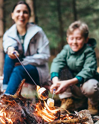 Marshmallow Roasting Sticks for Campfires, Campfire Roasting Sticks Long for Kids, Smores Sticks for Fire Pit Extendable 32inch|Set of 5