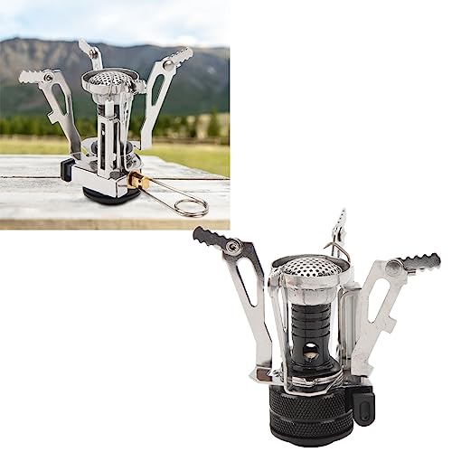 Mini Pocket Stove, Efficient and Stable Portable Picnic Camping Burner for Picnic (Brass Connector)