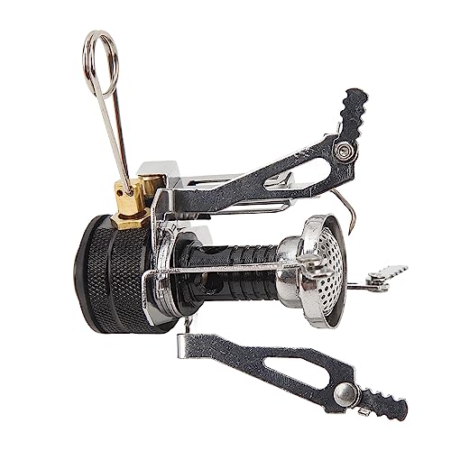 Mini Pocket Stove, Efficient and Stable Portable Picnic Camping Burner for Picnic (Brass Connector)