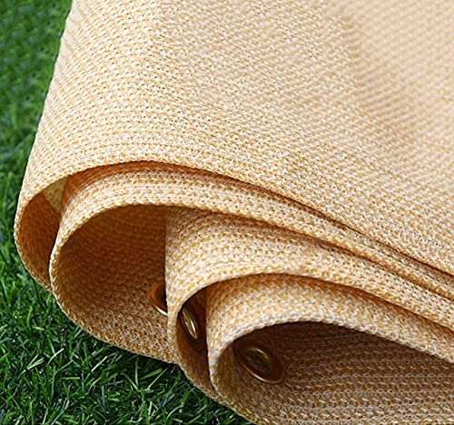 ALBN Balcony Screen Privacy Protection Outdoor Shading Net Windshield UV Protection HDPE Tear Resistant with Rope & Cable Ties, Height 1.1m/1.4m (Color : Beige, Size : 110x400cm)