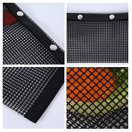 ignishar BBQ Mesh Grill Bags,1 Large Bag+1 Small Bag +1 Basting Brush, Reusable and Non-Stick Grill Tools for Outdoor&Indoor Grilling,Easy to Clean,Dishwasher-Safe