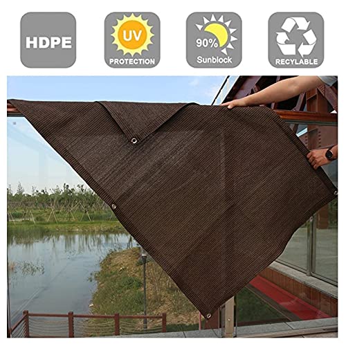 ALBN Balcony Privacy Screen Height 110cm/120cm Fence Windscreen HDPE Weather-Resistant for Outdoor, Backyard, Patio, Balcony Covering, with Eyelet (Color : Brown, Size : 110x800cm)