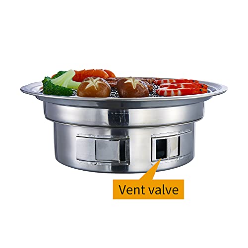 Byear Stainless Steel Portable Charcoal Grill, Korean BBQ Grill, Desktop Grill, Outdoor Camping Grill,Suitable for Courtyard, Camping, Picnic, Hiking, Traveling, Beach BBQ.