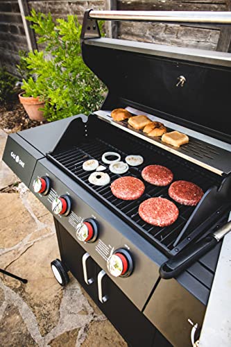 Gas One 4 Burner Gas Grill β Premium Propane Grill with Side Burner β Outdoor Grill Cabinet Style with Wheels - High-Temperature Paint Coating Gas BBQ Grill β Elegant and Luxurious Design