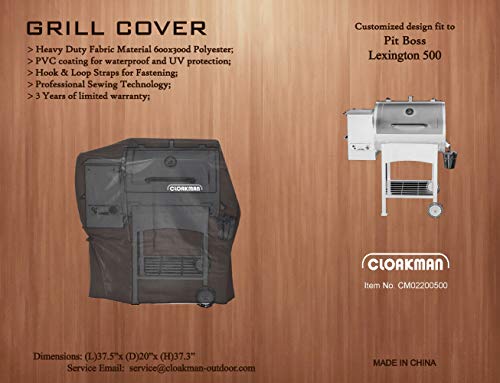 Cloakman Heavy Duty Grill Cover fits Pit Boss Austin Lexington 500 Pellet Smoker Grill Cover