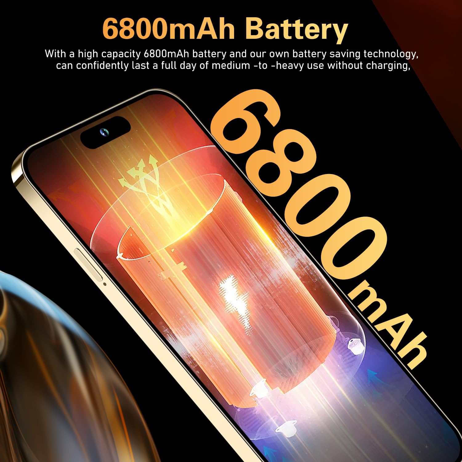 xixaomiro i14Pro 2023 Unlocked 5G Android Cell Phone 8GB + 512GB 1TB Expandable 6.7 "FHD 90Hz Display Screen 6800mAh Battery Mobile Phone 13 MP/48MP Camera Dual Sim Card (Golden)