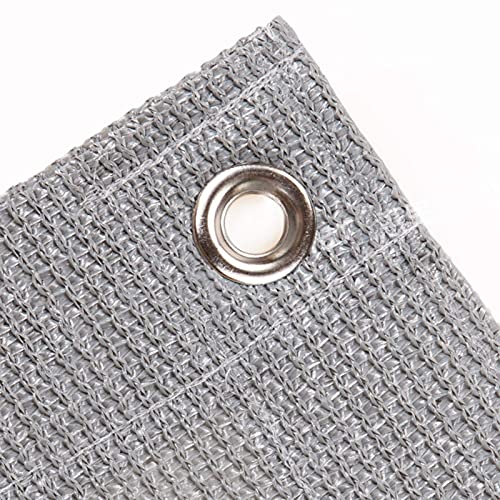 ALBN Balcony Privacy Screen Fence Mesh Anti-UV with Metal Holes HDPE Tear Resistance for Balcony Garden Privacy Protection, Height 80cm/90cm/100cm (Color : Gray, Size : 90x250cm)