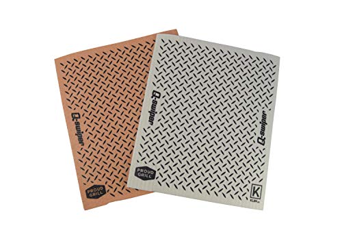 Q-Swiper Reusable Grill Cleaning Cloth 2 Pack - Eco-Friendly | Durable | Versatile | Abosrbent - Just wet them yourself to clean all grill surfaces!