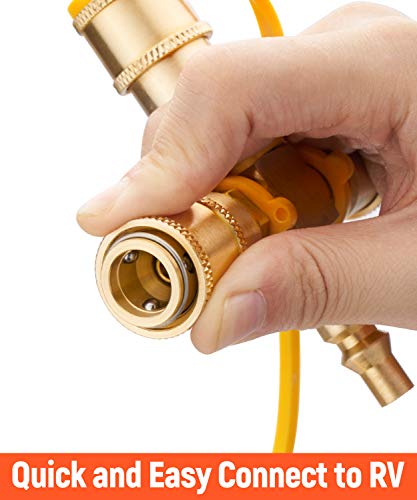 GASPRO Propane Splitter, 3 Ways 1/4inch RV Propane Quick Connect Fitting, Quick Disconnect Adapter for RV, Trailer, Camper, Connect to Propane Quick Connect Hose