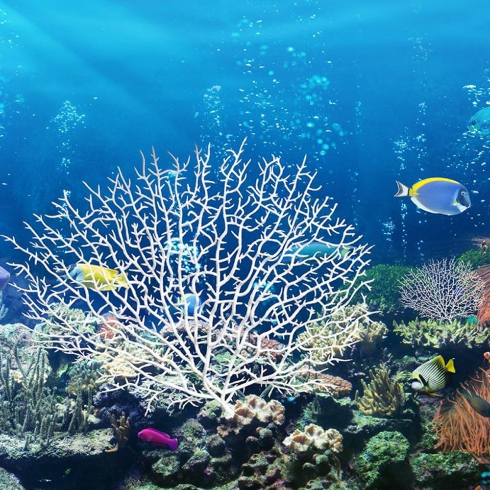 Simulation Coral Branch Artificial Sea Tree Peacock Tree Plastic Sea Trunk Branch Decorative Accessories for Fish Tank Aquarium Wedding Home(Brown)
