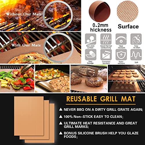 Zhenmao Griddle Accessories Kit, 18 PCS Flat Top Grill Accessories Set for Blackst Kitchen,Grill Kit with Spatula Fork Food Clip Brush Storage Bag Grill Mats for Men BBQ Tools Grilling
