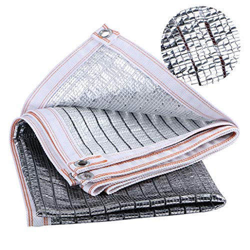 Shade Cloth Shade Net 85% Shadow Cloth, with Grommets, Reflective Aluminum Foil Shade Net, Suitable for Patio Lawn, Balcony Privacy Sunblock Screen Mesh