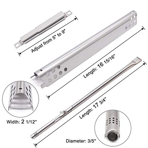 Adviace Grill Parts Kit Compatible with CharBroil Charbroil 463625217 463625219 463673519 463673517 463673019 463673017 Grill Models, Heat Tents, Burners, Carryover Tubes, Ignitors Replacement