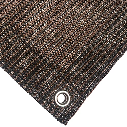 ALBN Balcony Privacy Screen Outdoor Windshield Anti-UV 90% Blockage with Eyelets and Rope for Balcony Fence Pergola (Color : Brown, Size : 80x450cm)