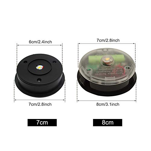 Balana 2 Pack Solar Light Replacement Top,Waterproof Round Solar Panel,Warm White LED, Lighting for The Night,Suitable for Outdoor Hanging Solar Lanterns
