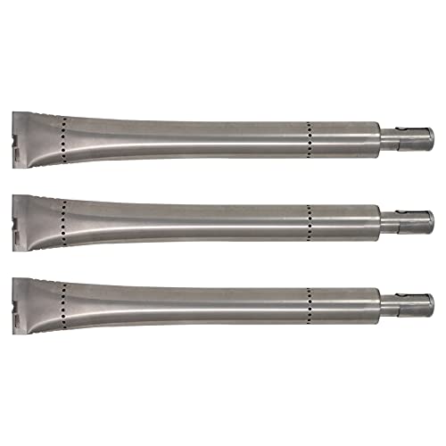 UpStart Components 3-Pack BBQ Gas Grill Tube Burner Replacement Parts for Broil King 9868-54 - Compatible Barbeque Stainless Steel Pipe Burners