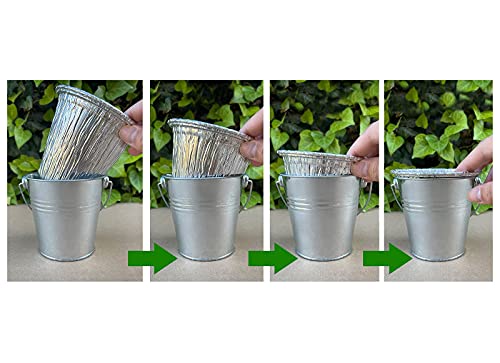 (20 Pack) Grease Bucket Liner Compatible with Traeger Grills BAC459 l Fits Ranger, Scout, PTG Mini Grease Buckets l Disposable Aluminum Foil
