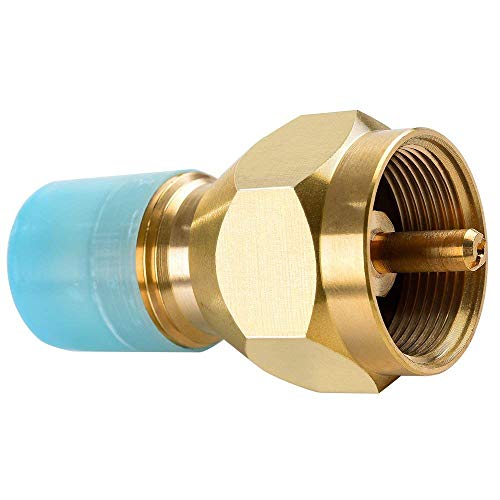SHINESTAR Propane Refill Adapter for 1 lb Tanks, Fill 1 Pound Bottles from 20lb Tank, Propane Adapter 20 lb to 1 lb, Easy to Use, Solid Brass, 2 Set
