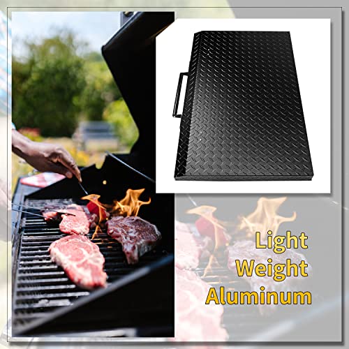 HECASA Black Outdoor 36” Griddle Grill Hard Cover Lid Waterproof Aluminum Compatible with Blackstone & More