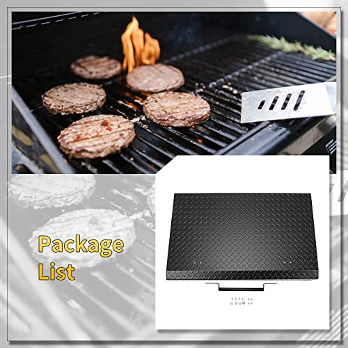 HECASA Black Outdoor 36” Griddle Grill Hard Cover Lid Waterproof Aluminum Compatible with Blackstone & More