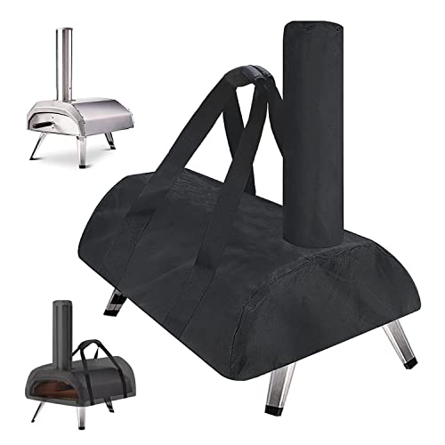 Pizza Oven Cover, Ooni Karu 12 Cover with Universal Portable Oven Cover Outdoor Pizza Oven Heavy Duty Waterproof and Weather Resistant (chimney)