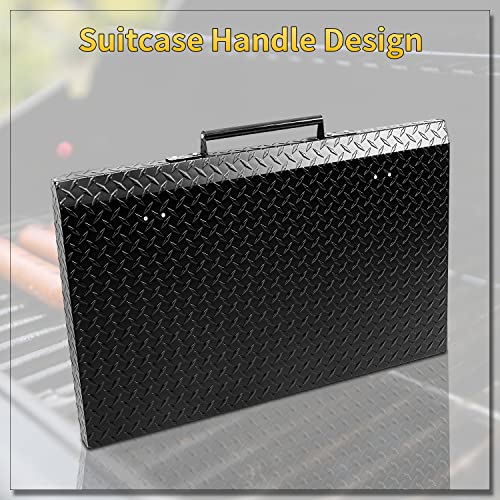 HECASA Black Outdoor 36” Griddle Grill Hard Cover Lid Waterproof Aluminum Compatible with Blackstone & More