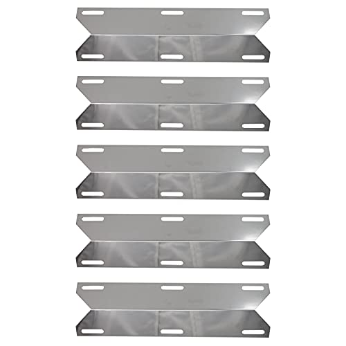 5-Pack BBQ Grill Heat Shield Plate Tent Replacement Parts for Perfect Flame 720-0522 - Old - Compatible Barbeque Stainless Steel Flame Tamer, Flavorizer Bar, Vaporizer Bar, Burner Cover 15"