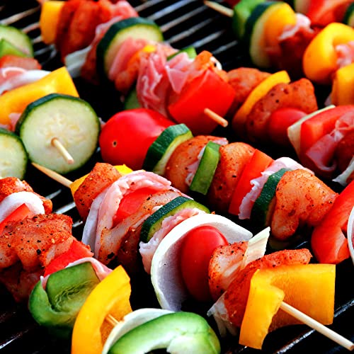 50 Pack Bamboo Skewers, 12.5 Inch Long Natual Bamboo Sticks for BBQ, Grill, Appetizer, Fruit, Corn, Chocolate Fountain, Cocktail and Outdoor Pinic.