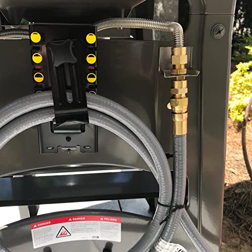GASPRO 24FT 1/2" ID Natural Gas Hose, Low Pressure LPG Hose with Quick Connect, for Weber, Char-broil, Pizza Oven, Patio Heater and More