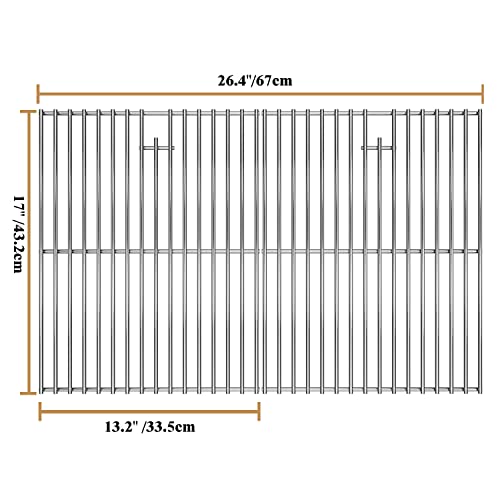 SUZLON 17 Inches Cooking Grates for Home Depot Nexgrill 720-0830H, 720-0830D, 720-0783E, 720-0783C, Heavy Duty Stainless Steel Grill Grate Replacement