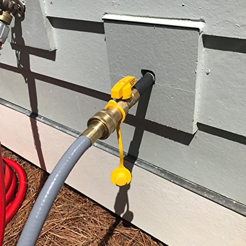 GASPRO 24FT 1/2" ID Natural Gas Hose, Low Pressure LPG Hose with Quick Connect, for Weber, Char-broil, Pizza Oven, Patio Heater and More