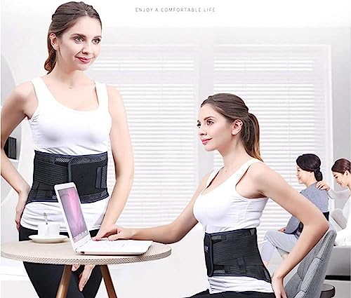 Lumbar Support Belt Self-Heating Lumbar Belt for Lower Back Pain Arthritis Muscle Spasm for Men and Women with 3 Removable Lumbar Pads,XL