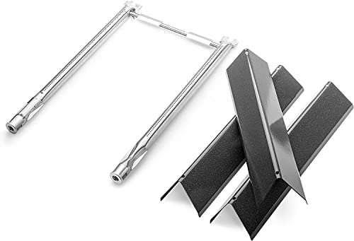 JCLMER Grill Replacement Parts for Weber Spirit I & II 200 with Front Control, Spirit E210, E220, S210, S220, 18" Burner Tube Pipe and 15.3" Flavorizer bar for Weber Spirit 200 Series 7635, 69785