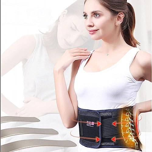 Lumbar Support Belt Self-Heating Lumbar Belt for Lower Back Pain Arthritis Muscle Spasm for Men and Women with 3 Removable Lumbar Pads,XL