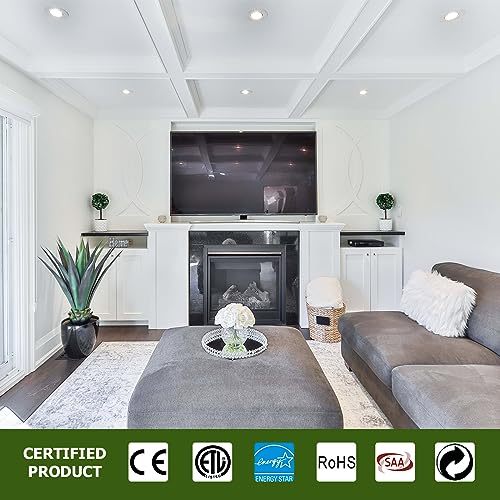 12 Pack Recessed Lighting 4 Inch with Junction Box, 5CCT 4 Inch LED Recessed Lights Dimmable 2700K/3000K/4000K/5000K/6000K, 9W 700lm Ultra Thin Recessed Lighting - ETL and Energy Star Certified
