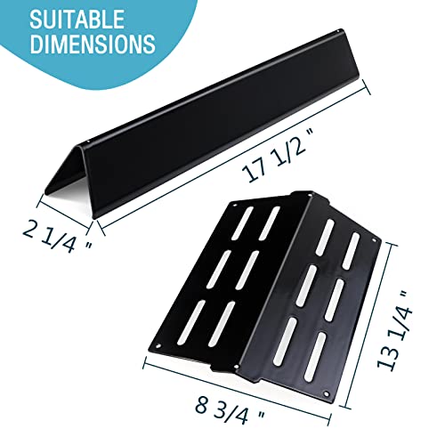 STCNADCR 2 Pack Heat Deflector& 5 Pack Flavorizer Bars Grill Replacement Parts for Weber Genesis 300 Series E310 E320 E330 S310 S320 S330 E-310 E-320 S-310 S-320,Porcelain-enameled